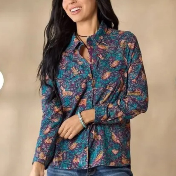 Sundance | Tops | Sundance Woodsong Joy Shirt Collared Buttondown Long ...